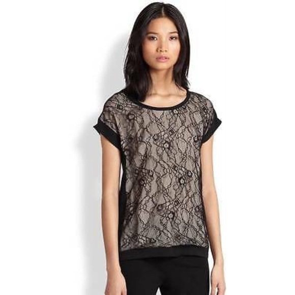 Diane Von Furstenberg | Tops | Dvf Cordelia Floral Chantilly Lace Silk ...